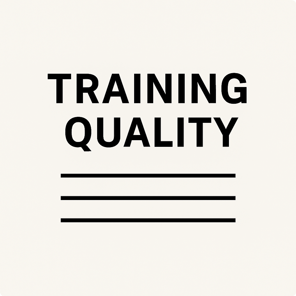 Training Quality - Honeycutt Science